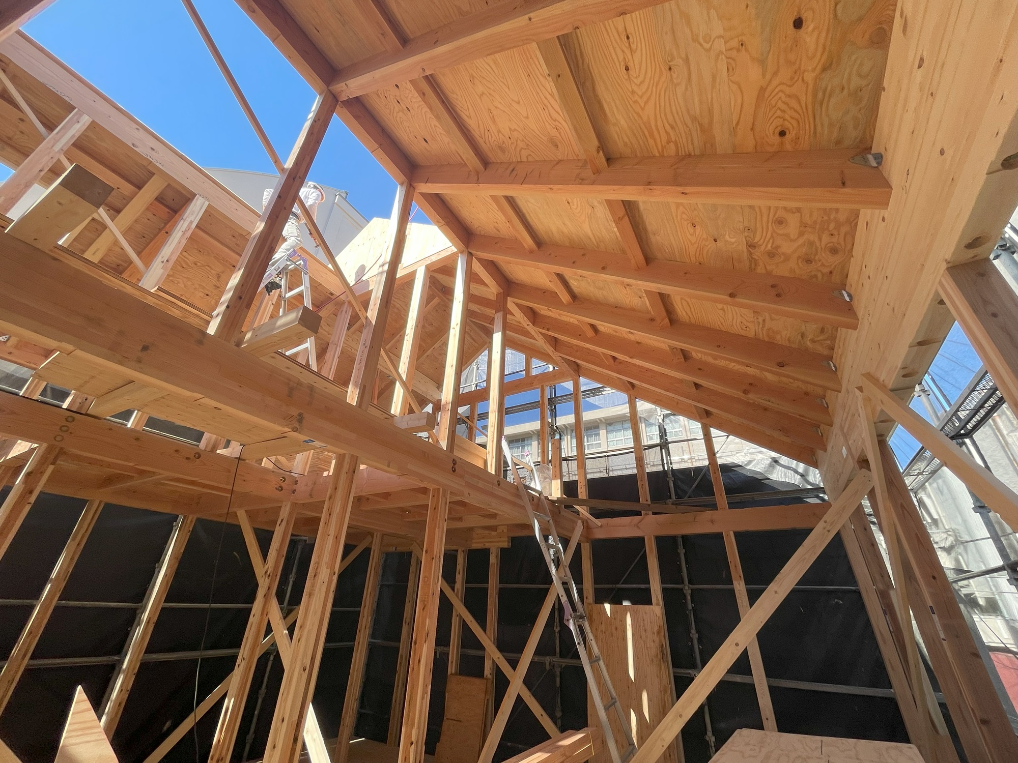 東神田の家、上棟 - sside建築設計事務所